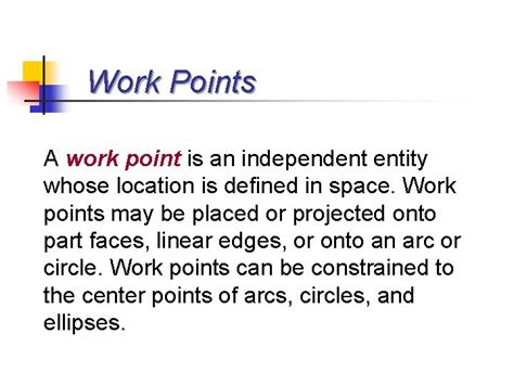 Work Points Work Axes And Work Planes Work