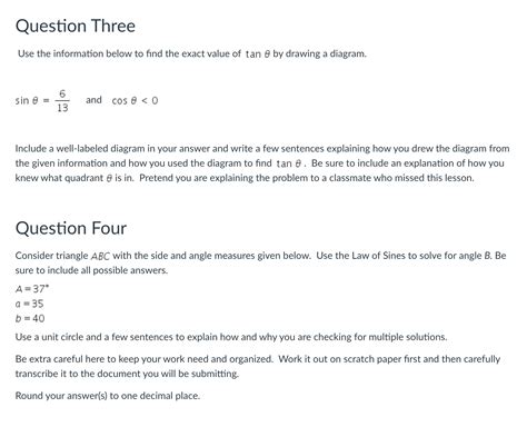 Solved Use The Information Below To Find The Exact Value Of Chegg Com