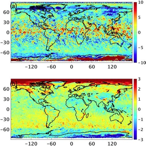 Cloud Fraction A And Cloud Optical Depth B Differences Between Download Scientific Diagram