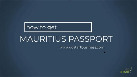 Mauritius Passport How To Get Youtube