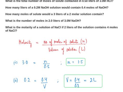 solved calculate the molarity of a 1 8 l solution that contains 6 71