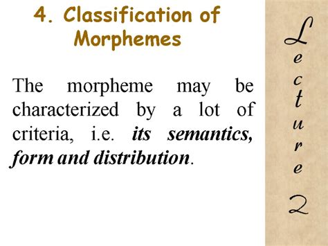 Morphemic Structure Of The Word 1 Morphological System