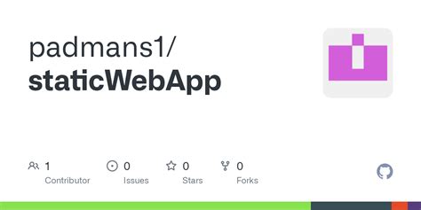 Github Padmans Staticwebapp