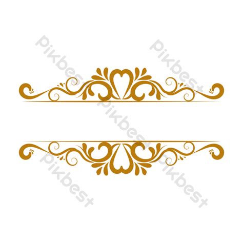 장식 빈티지 럭셔리 프레임 청첩장 텍스트 상자 제목 테두리 이슬람 일러스트 Png Eps 무료 다운로드 Pikbest