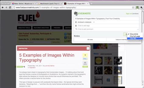 Evernote Chrome Extension Now Available