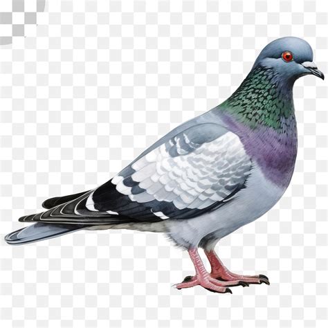 빨간 눈을 가진 비둘기 비둘기 Png 다운로드 프리미엄 Psd 파일