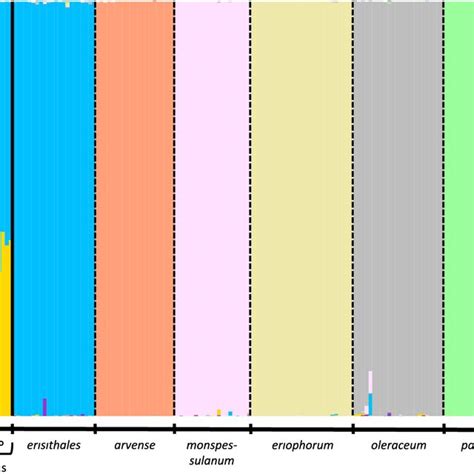 Results Of The Structure Analysis Visualized As A Bar Plot Showing Download Scientific Diagram