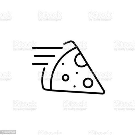 피자 배달 아이콘 조각 피자 이동 기호 음식 주문 서비스 광고에 대 한 실루엣 디자인 앱 및 웹 사이트 벡터 일러스트 레이 션 Eps 10 고기에 대한 스톡 벡터 아트 및