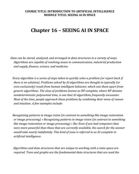 week 16 introduction to artificial intelligence week 16 module title