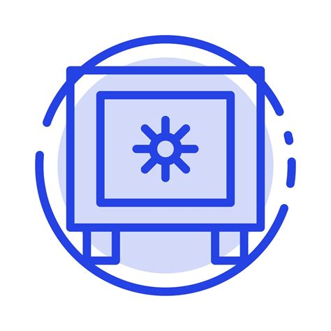 Locker Lock Global Logistic Blue Dotted Line Line Icon 15111651 Vector Art At Vecteezy