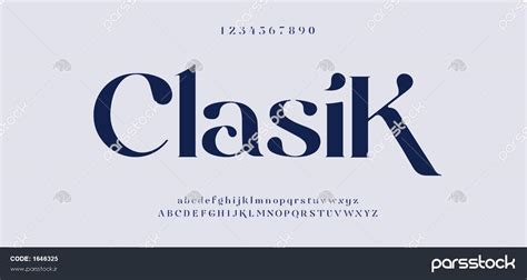 فونت و شماره حروف الفبای بسیار زیبا فونت سریف منحصر به فرد طرح های مد مینیمال حروف کلاسیک فونت