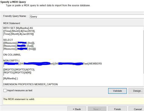 Powerpivot Connection String Not Valid Mdx Query Error In Power