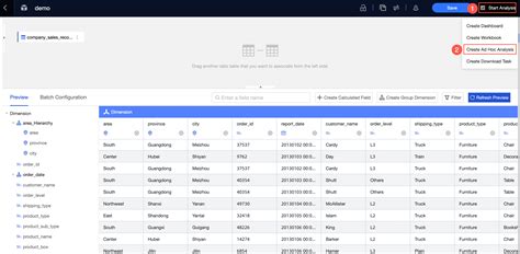 Create An Ad Hoc Query Quick Bi Alibaba Cloud Documentation Center