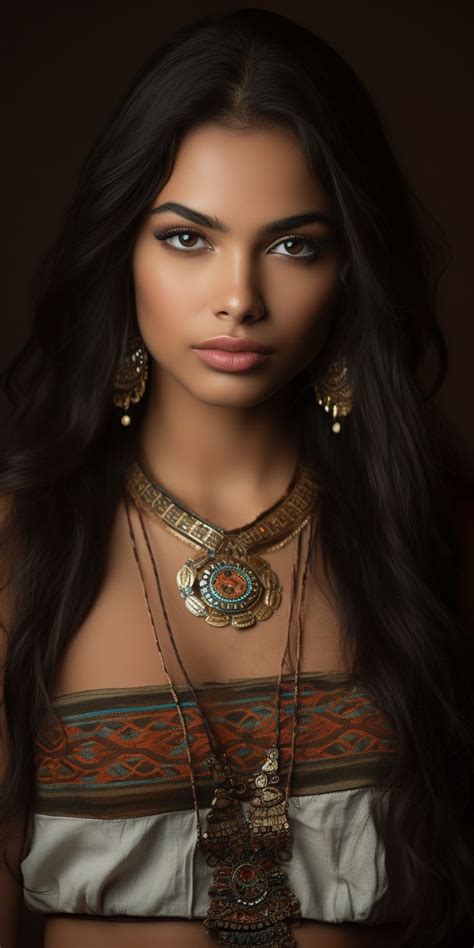 Portrait Of A Beautiful Indian Woman Most Beautiful Women Native