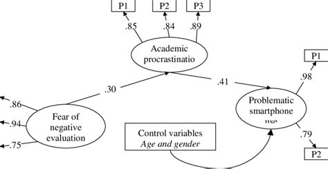 The Standardized Path Coefficients For The Full Mediation Model Note