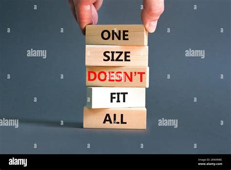 One Size Does Not Fit All Symbol Concept Words One Size Does Not Fit