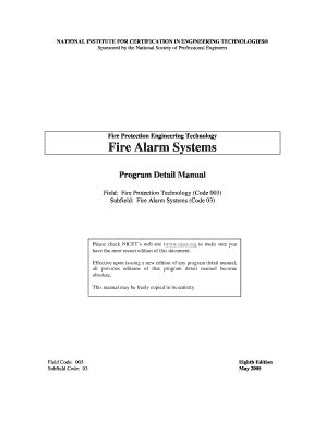 Fillable Online Fire Protection Engineering Technology Fire Alarm Systems Fax Email Print