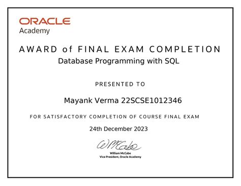 Mayank Verma On Linkedin Oracledatabase Oracleacademy