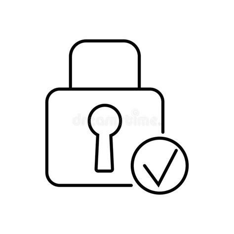 Secure Symbol Of A Padlock With A Checkmark Representing Safety And