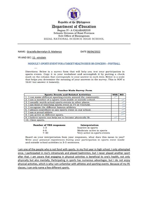Module 7 Activity Football Pdf Association Football