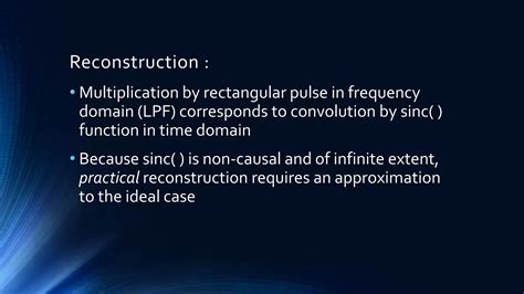 Sampling And Reconstruction Of Discrete Time Signal Pptx Digital