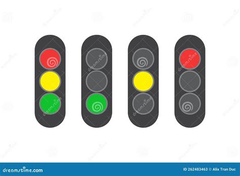 Trafic Lights Vector Set Stock Vector Illustration Of Guidance 262483463