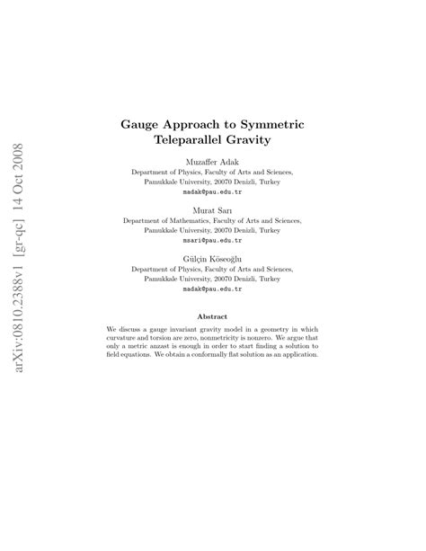 Pdf Symmetric Teleparallel Gravity Some Exact Solutions And Spinor Couplings