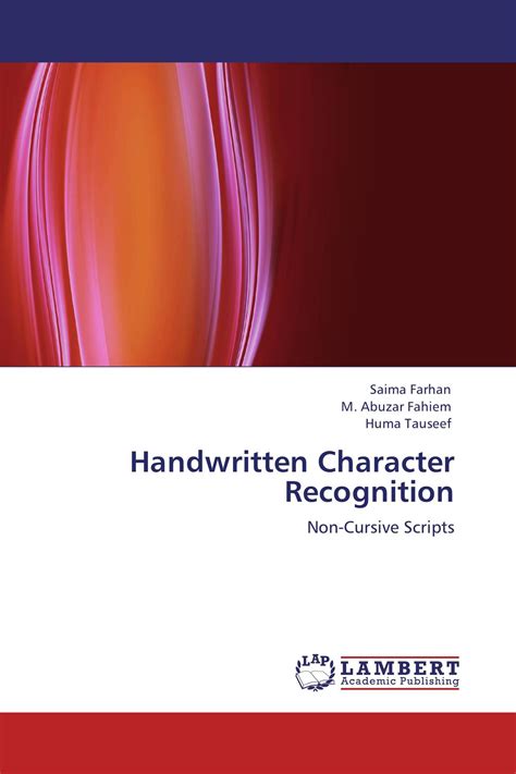 Handwritten Character Recognition 978 3 8454 0104 1 9783845401041 3845401044
