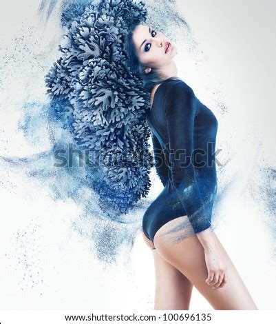 Beautiful Sexy Woman Black Paint Dress Stock Photo 144283768 Shutterstock