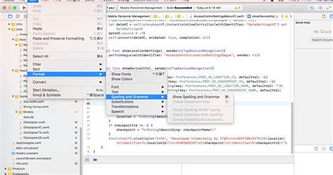Xcode Check Spelling While Typing Grayed Out Stack Overflow