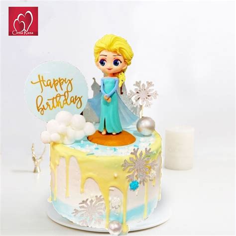 Cinta Rasa Elsa Disney Frozen Birthday Cake 6 Inch 8 Inch Shopee