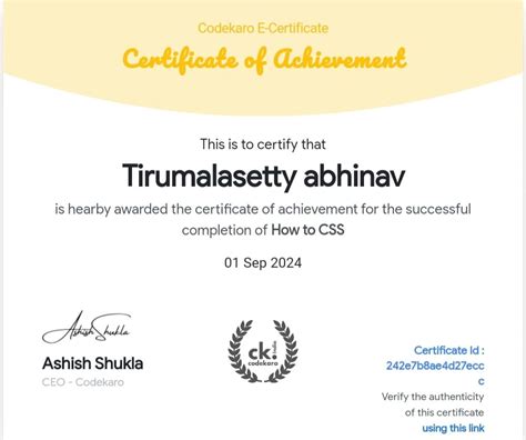 Abhinav Tirumalasetty On Linkedin Webdevelopment Css Codekaro Learningjourney