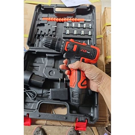 Jual Mesin Bor Cordless 2 Batrai Cas Portable 12v Set Box Komplit Jld Tools Shopee Indonesia
