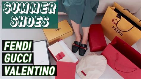 Eng 명품 여름 신발 쇼핑 👡👡구찌 펜디 발렌티노 샌들 6개│450만원 썼지만 다는 못 신는 사연ㅎ😂 Youtube