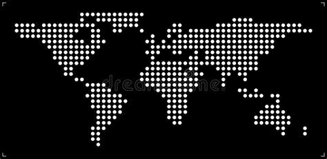 Dot Matrix World Map Stock Illustrations 1137 Dot Matrix World Map