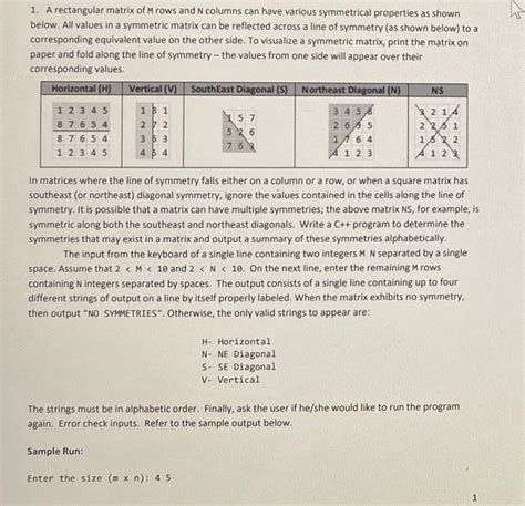 Solved A Rectangular Matrix Of Mrows And N Columns Can Chegg