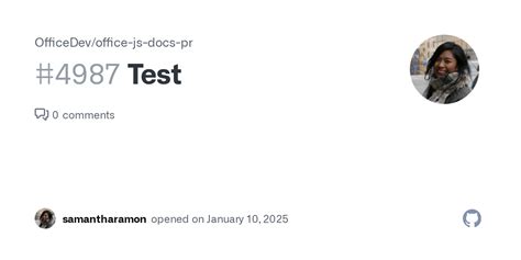 Test · Issue 4987 · Officedevoffice Js Docs Pr · Github