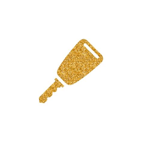 Premium Vector Key Icon Gold Glitter Texture Vector Illustration