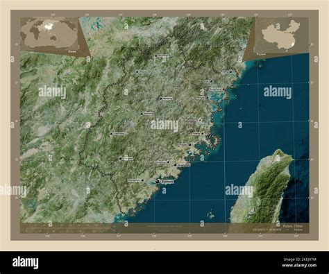 Fujian Province Of China High Resolution Satellite Map Locations And