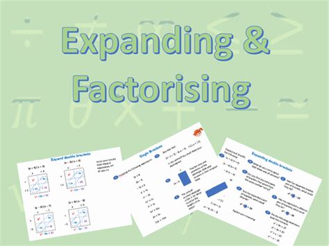 Expanding And Factorising Teaching Resources