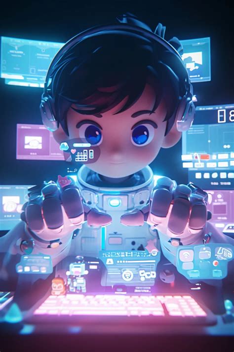 Ai数字艺术智能科技卡通人物模型 众图网 花瓣网