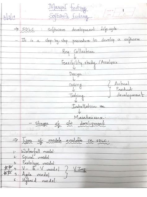 Manual Testing Notes Pdf