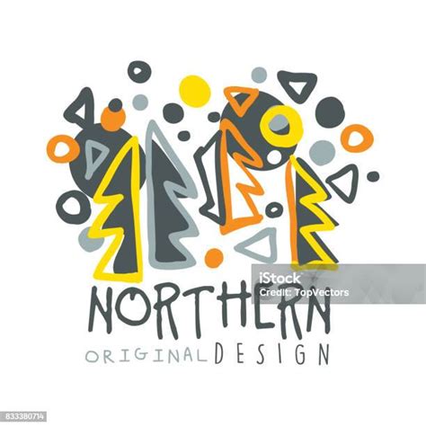북부 로고 템플릿 원래 디자인 북부 여행 스포츠 휴가 배지 모험 화려한 손으로 그린된 벡터 일러스트 레이 션 관광에 대한 스톡 벡터 아트 및 기타 이미지 Istock