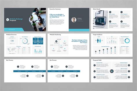 website redesign proposal powerpoint template design cuts