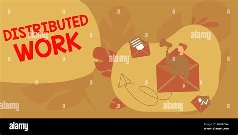 Inspiration Showing Sign Distributed Work Business Idea Practiced By Enterprises Using Network