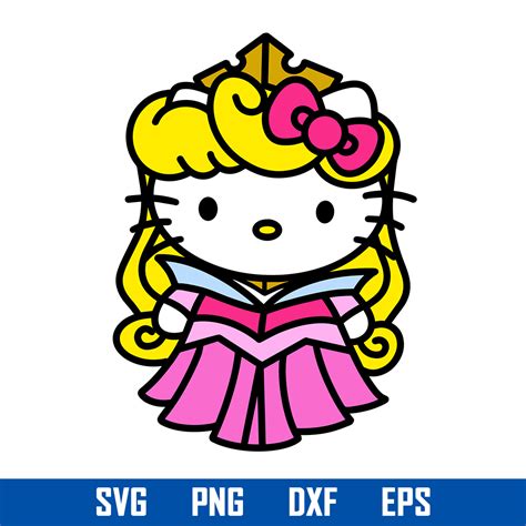 Hello Kitty Auroura Svg Hello Kitty Svg Aurora Sleeping Be Inspire