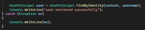 C How Does Userprincipalfindbyidentityprincipalcontext Context