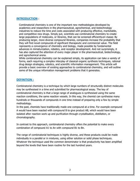 Pharmaceutical Organic Chemistry Research Docx Chemistry Science