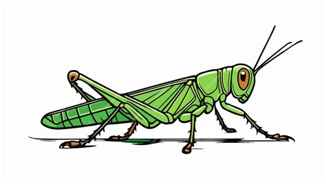 Jumping Grasshopper In Nature Design Premium Ai Generated Vector