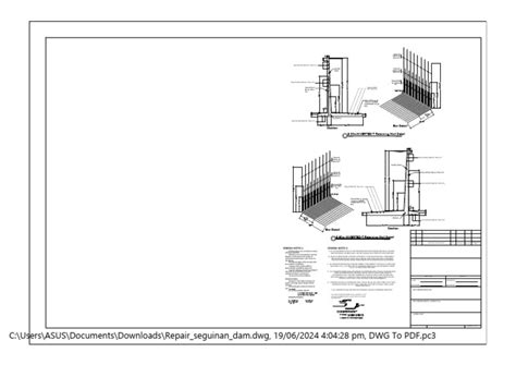 Retaining Wall Section With Rebar Detailing Plan Pdf Concrete